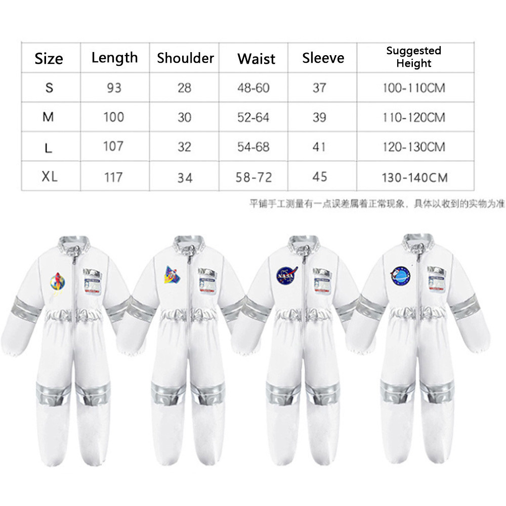 Kids NASA Astronaut Halloween Costume - Deluxe Space Suit with Helmet ...