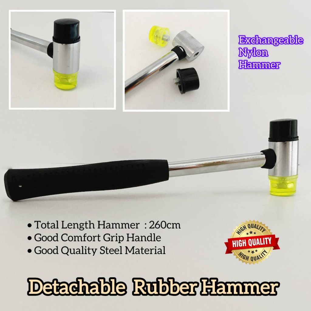 Detachable Double Headed Rubber Insulated Hammer For Mechanical ...