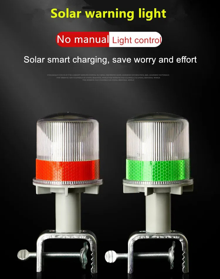 Solar Powered Marine LED Beacon Light Navigation Signal Sailing Warning ...