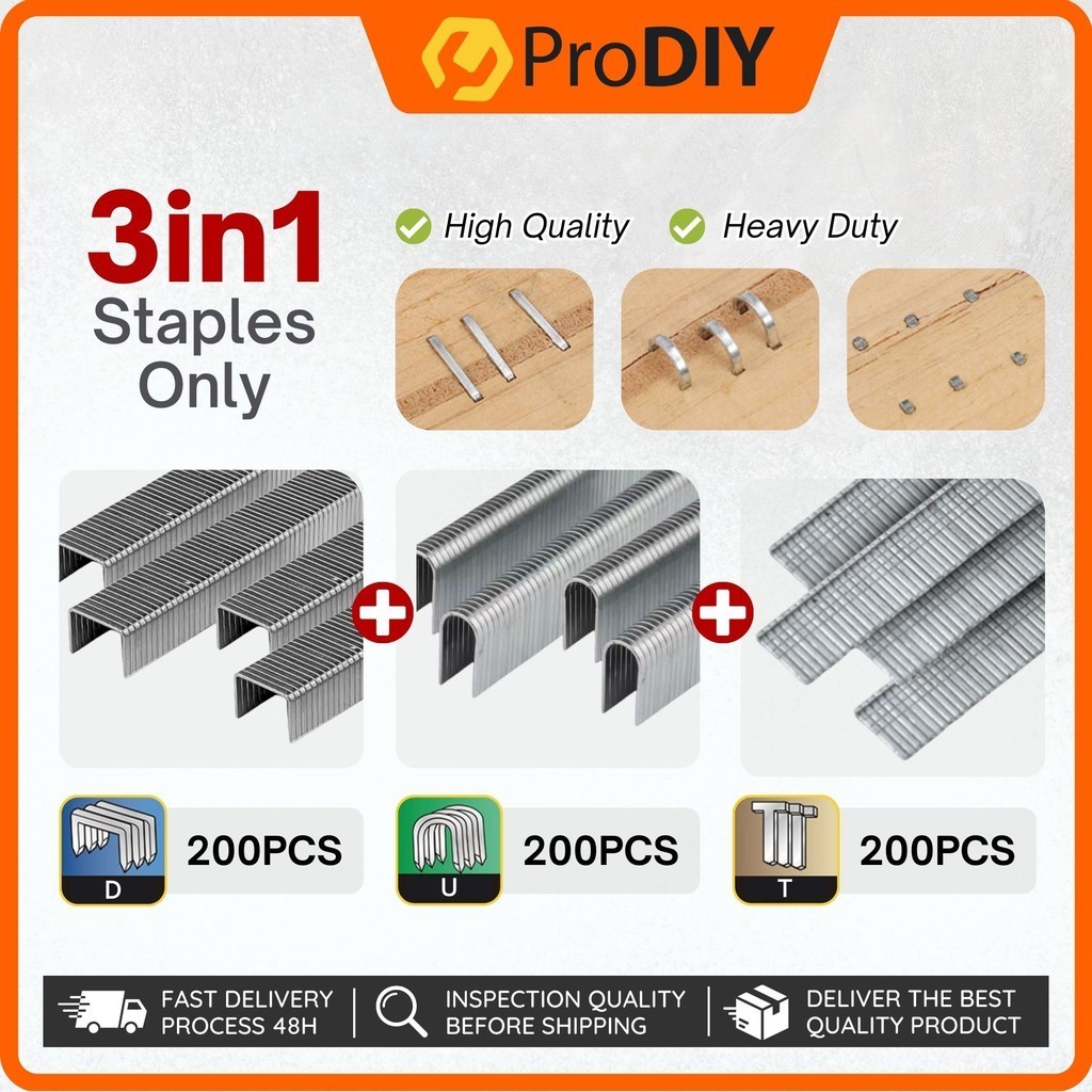 3 In 1 Heavy Duty Staple D-Type T-Type U-Type Stapler Refill Stapler ...