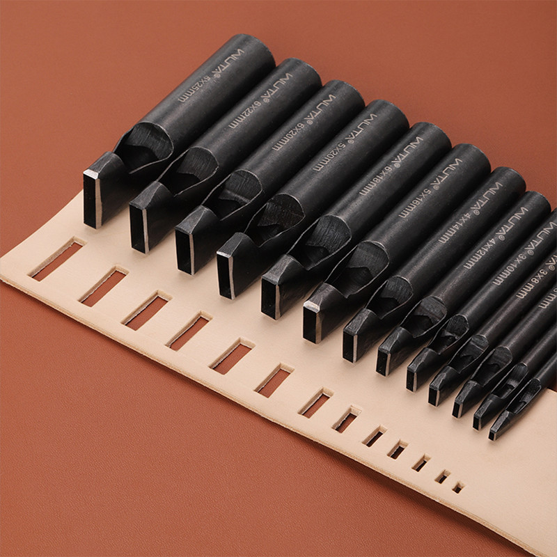 WUTA Rectangle Hole Punch Set Leather Craft Sharp Clear Anti-Rust ...