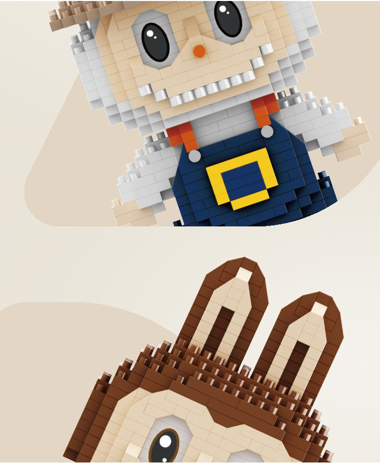 Bubble Mart toy bricks Labubu Building Block Toys Girl Gifts Cute Toys ...