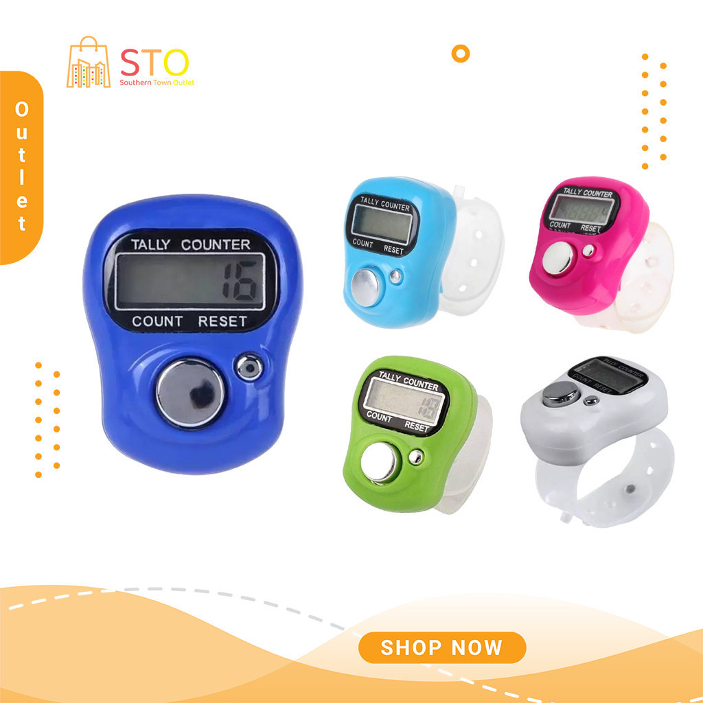 STO Digital Tasbih LED Multi-Color Ring Display Hand Tally Finger ...