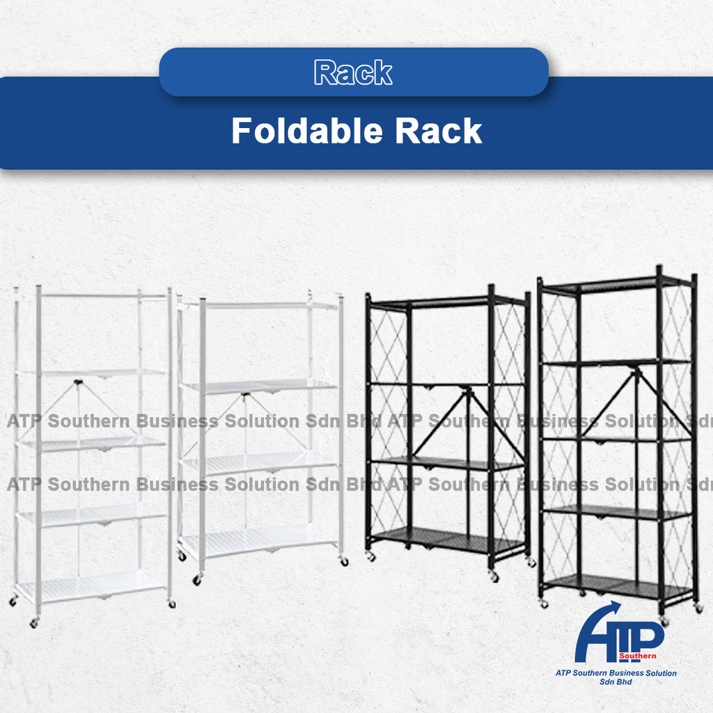 Foldable Rack Mobile Storage Rack Kitchen Organizers Home Storage Rack ...