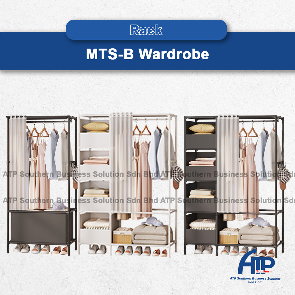 Bedroom Wardrobe Almari Baju Rak Baju Clothes Organization Storage Rack ...