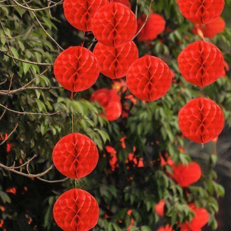 Festival Paper Lantern - Honeycomb Watermelon Lantern Ball - Chinese ...