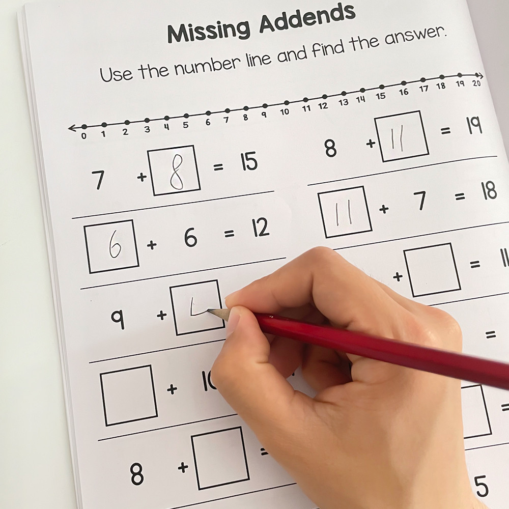 Kid Math Exercise Workbook Addition & Subtraction within 20 Number Axis ...