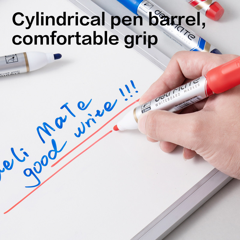 Deli MATE Whiteboard Marker Pen Papan Tulis Maker Papan Putih Alat ...