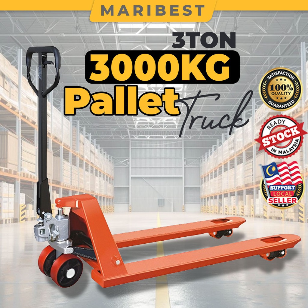 3 Ton Heavy Duty Hydraulic Forklift Hand 3000KG Jack Pallet Trolley ...