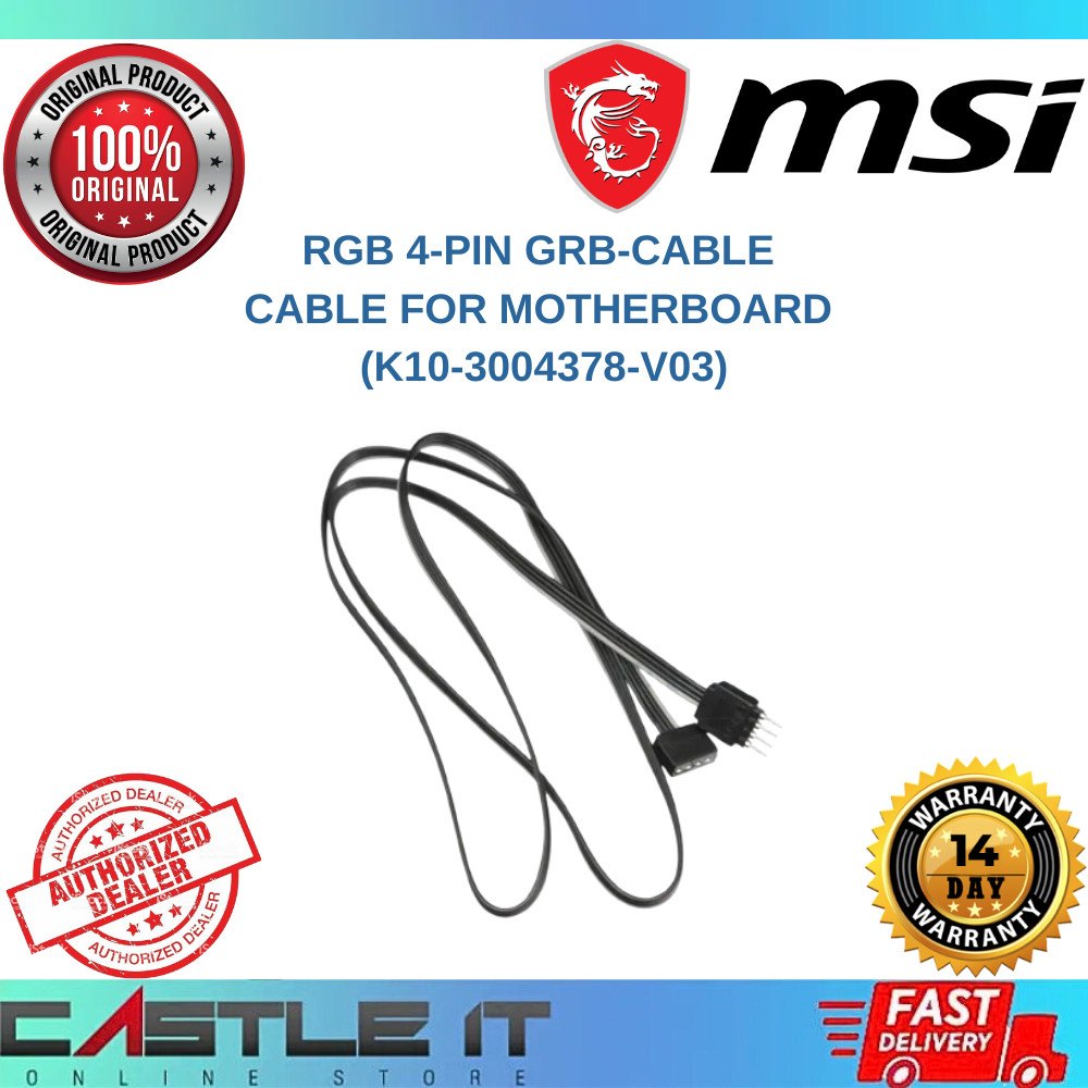 MSI RGB 4-PIN GRB-Cable Cable For Motherboard (K10-3004378-V03) | Shopee Malaysia