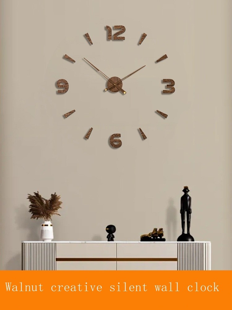 Wholesale walnut digital clock watch retro simple living room wall ...