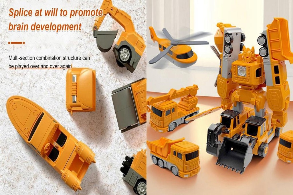 kn Educational Engineering Car Transforming Robot Toy Transforming ...