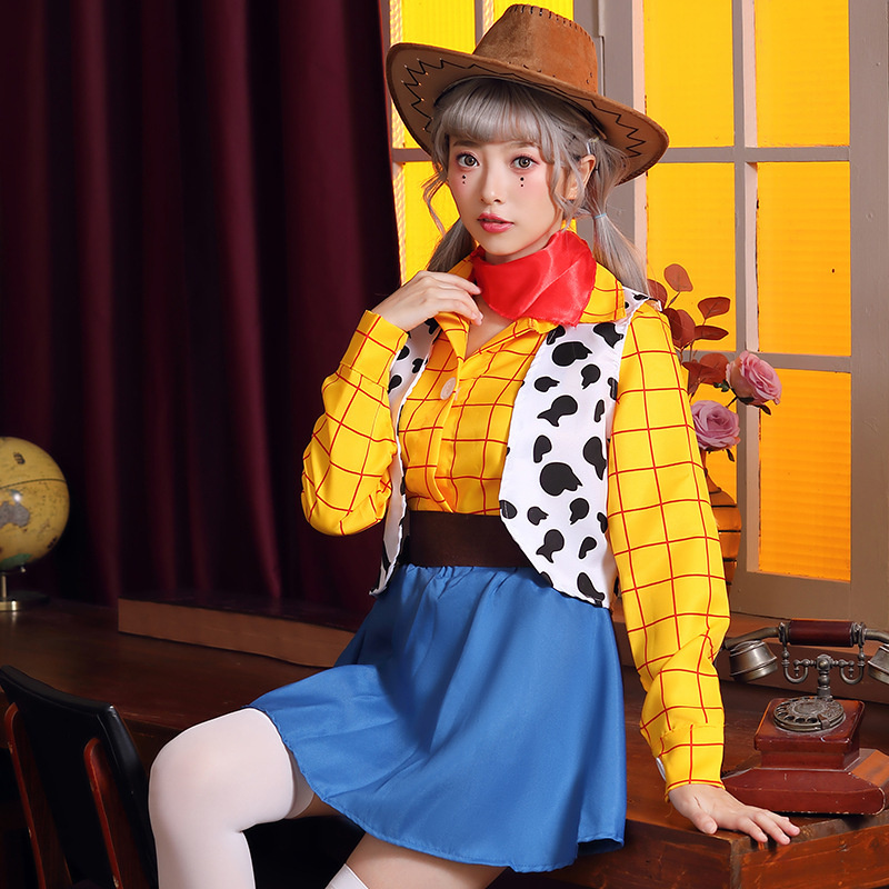 Western Cowboy Cow Girl Toy Story Woody Jessie Cosplay Costume Sexy ...
