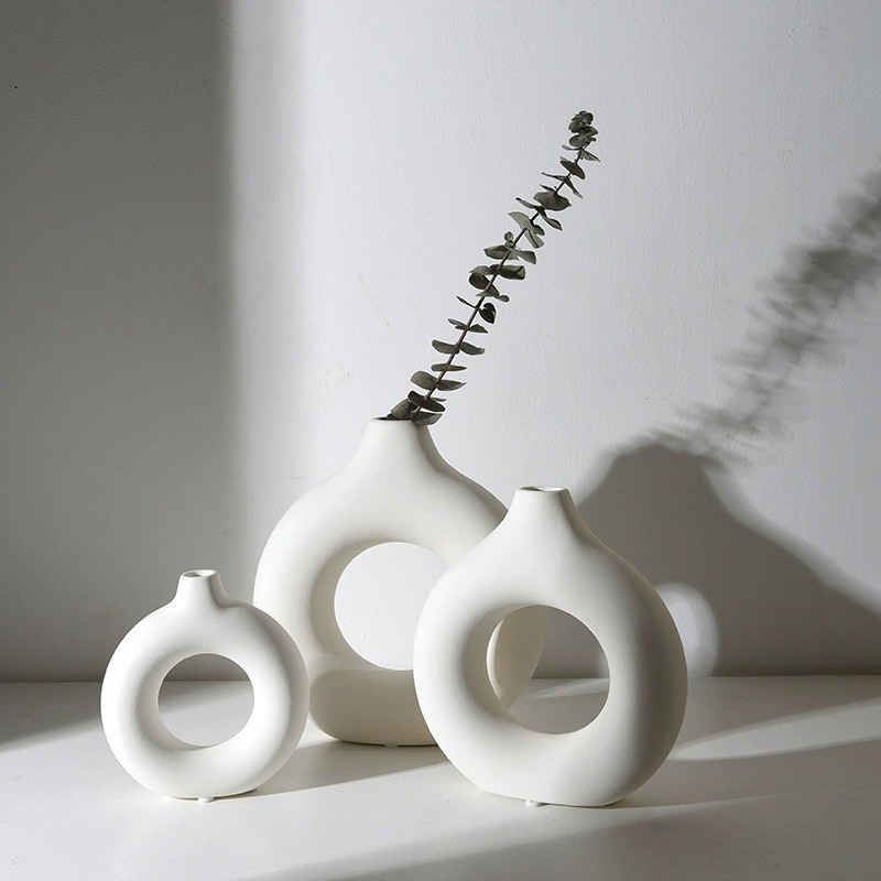 Nordic Imitation Plastic Vase Creative Shape Flower Vases Flower ...