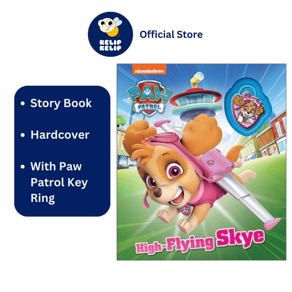 Paw Patrol High Flying Skye Story Book For Kids To Read With Bag Tag ...