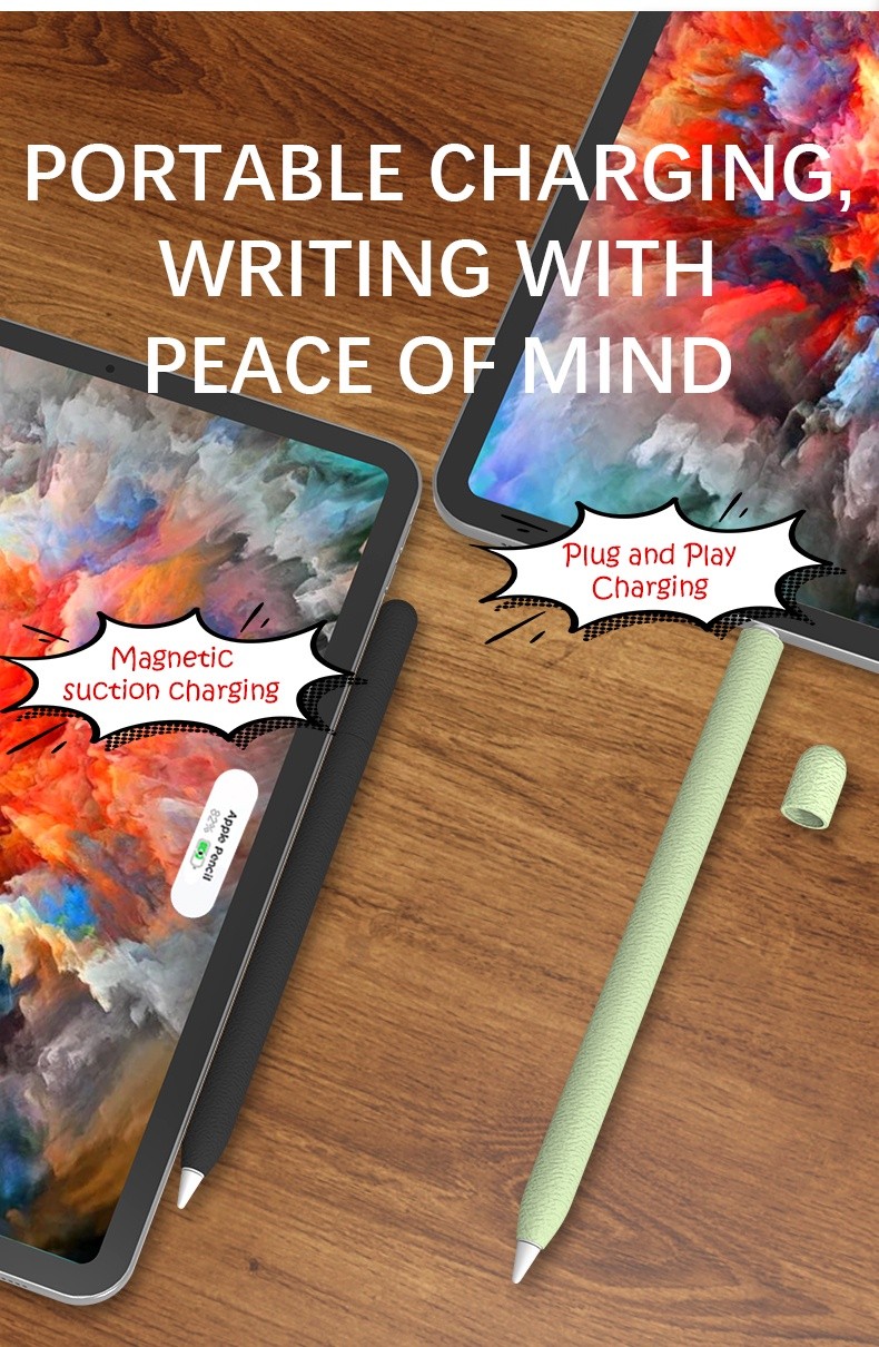Matte Silicone Case for iPad Apple Pencil Gen 2 1 Pro Case Touch Stylus ...