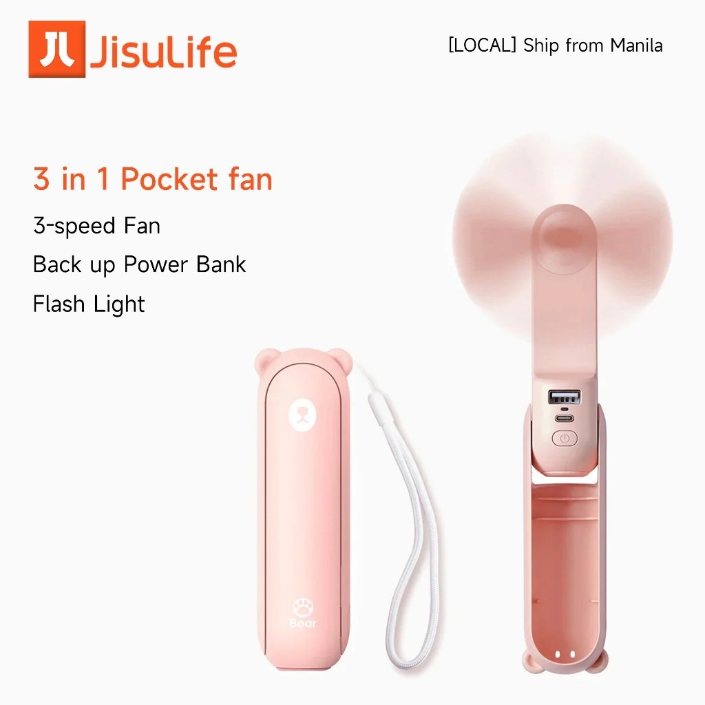 Jisulife Handheld Fan Life8 / Life8 Plus Mini Fan Rechargeable 2000/4800mAh Portable USB Cooling ...
