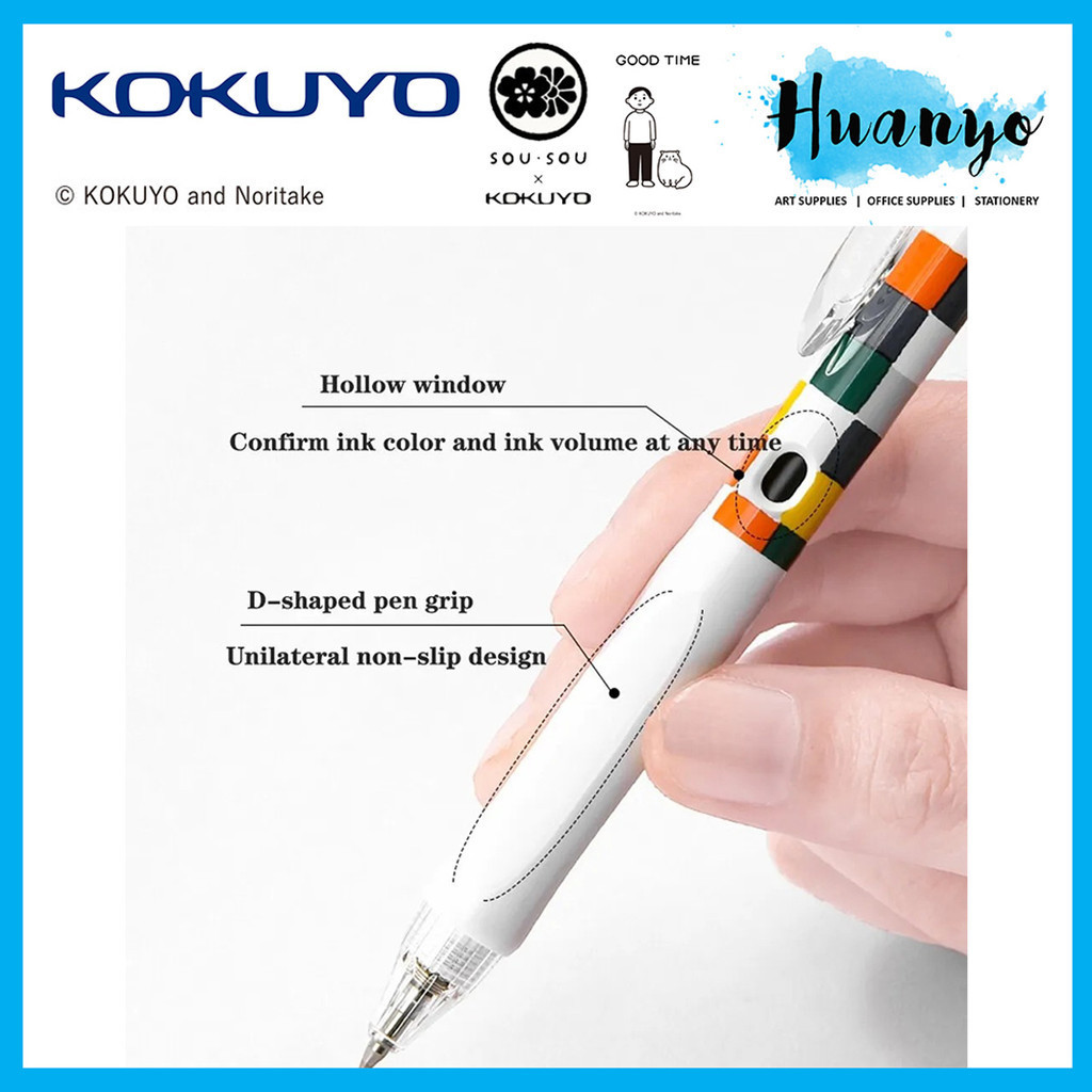 Kokuyo Sou Sou Noritake Good Time ViviDry 0.5MM Roller Gel Pen (Black Ink) | Shopee Malaysia