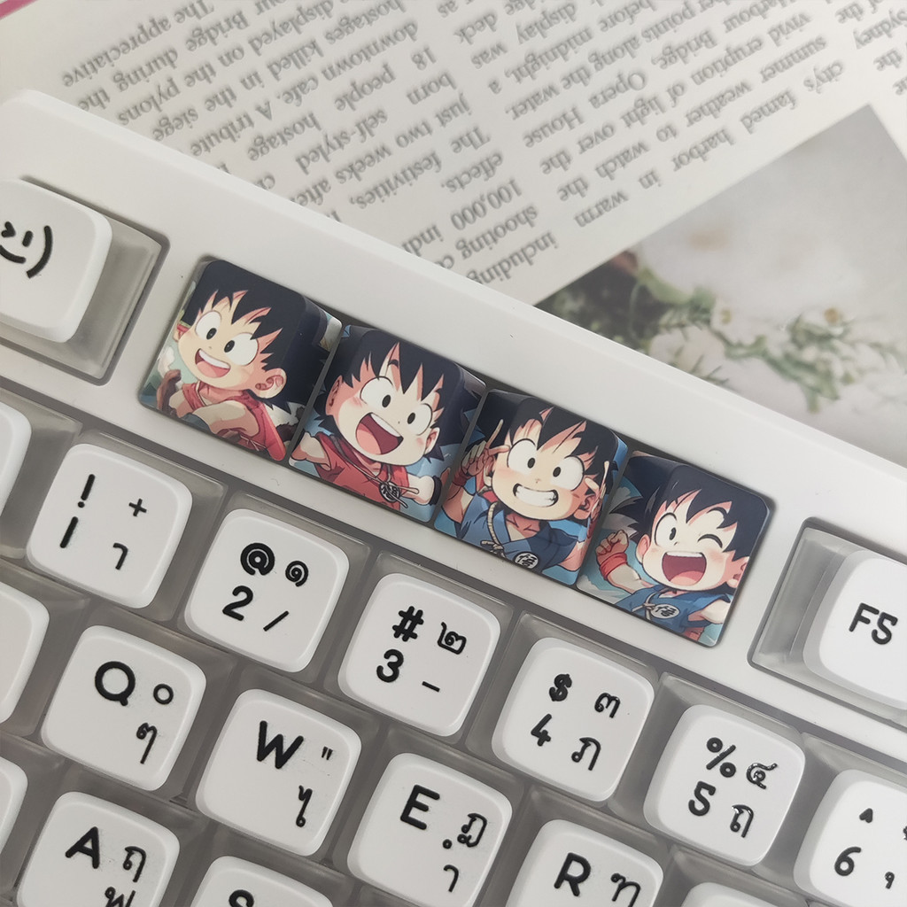 4pcs Sanrio Hello Kitty Keycap Cherry R4 PBT Dye Sublimation Mechanical ...