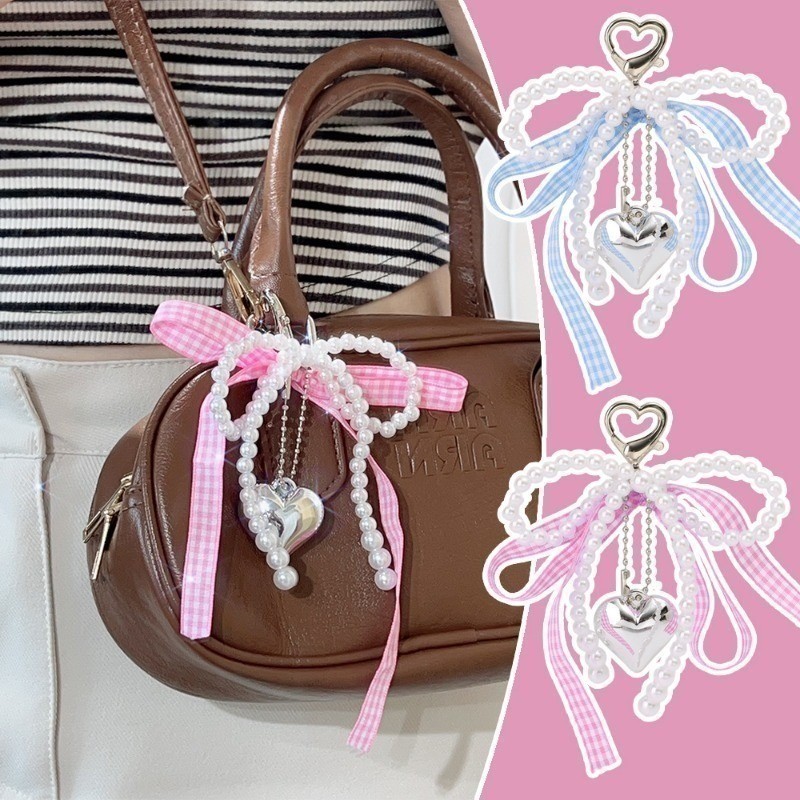 Bow Shaped Keychain - Metal Love Lobster Clasp - INS Style, Y2K ...