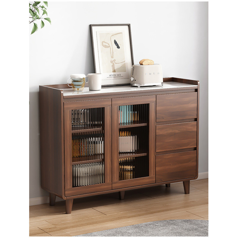 hcj wood hcj All solid han dining walnut colored living room wine tea ...