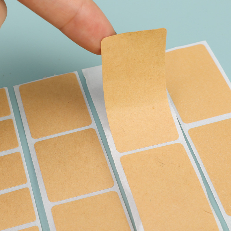 800Pcs Blank Kraft Paper Stickers - Self-Adhesive Gift Labels - For ...