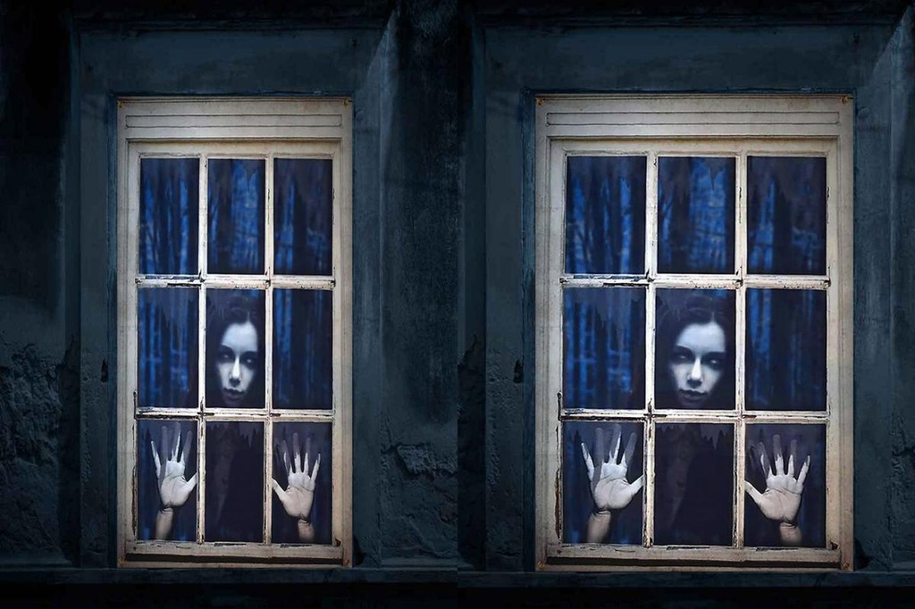 [Ready stock] Ghostly Window Decorations Spooky Female Ghost Window ...