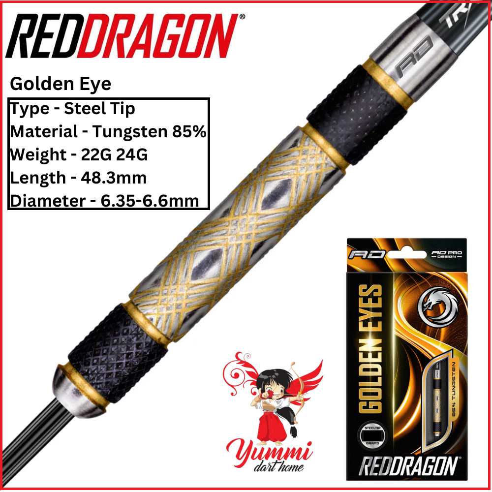 Red Dragon Dart Steel Tip Dart Golden Eye Steel Tip Dart (22G 24G 26G ...