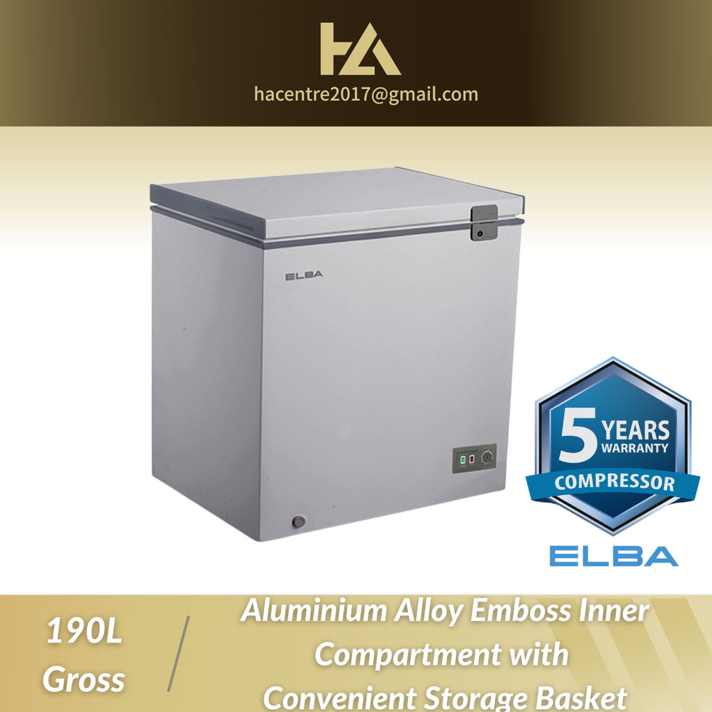 Elba 190L Freezer (Grey) EFE1915GR | Shopee Malaysia