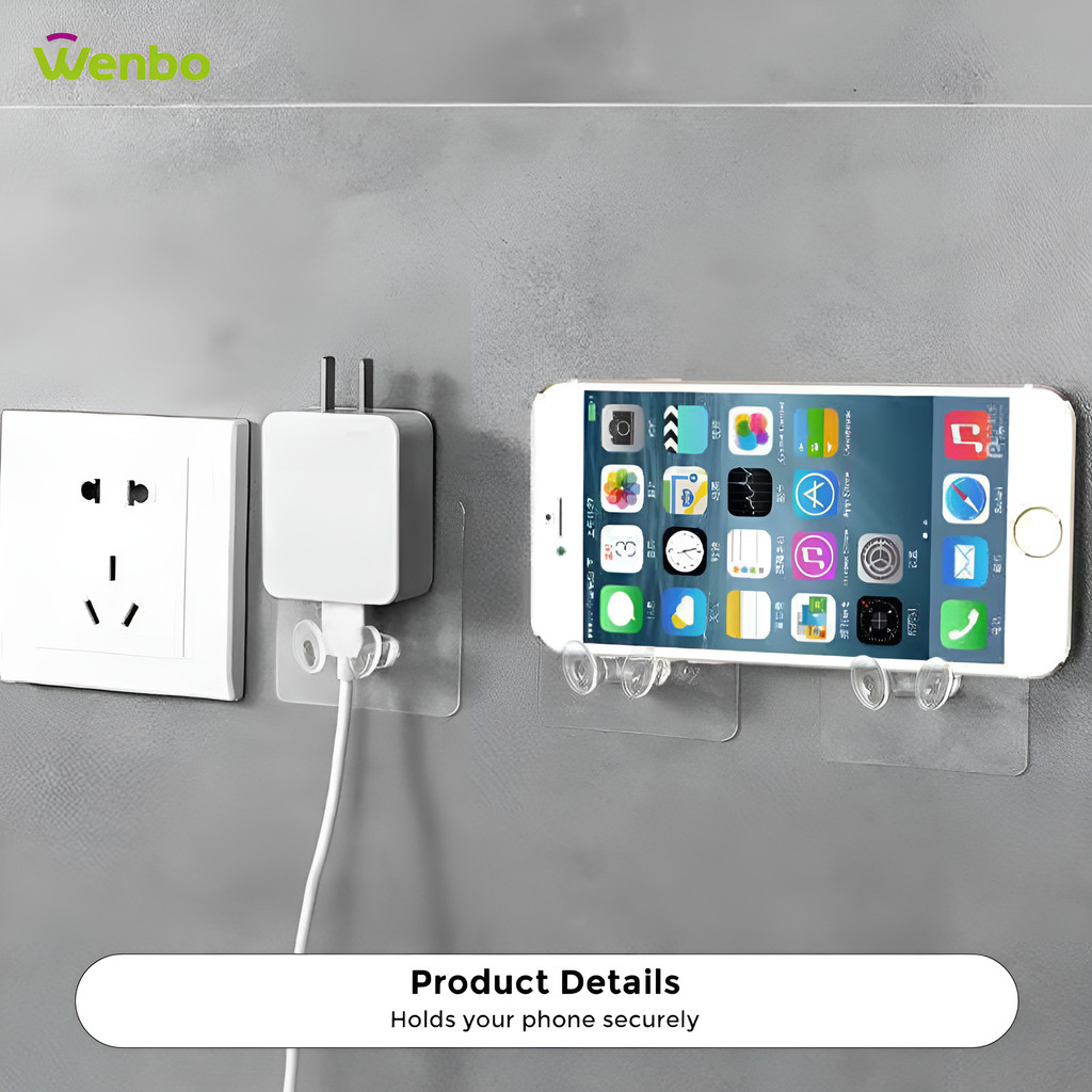 Wenbo Wall Storage Hook/USB Cable Power Plug Socket Holder/Home Office ...