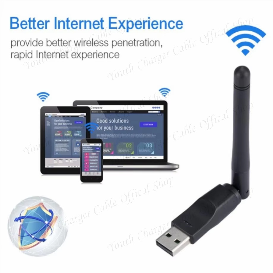 Mini USB 2DB Wifi Antenna 150Mbps WIFI Adapter Receiver Wireless Network Card for PC Windows 2 ...