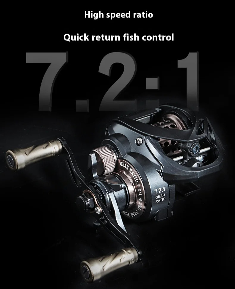 2025 New Style Baitcasting Reel Magnetic Braking System 7.2:1 Gear ...
