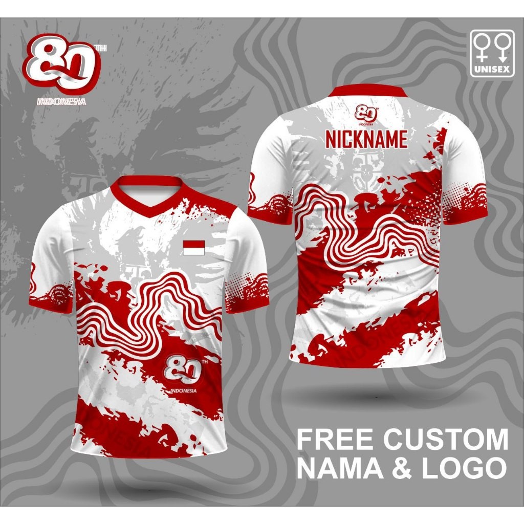 Kaos Indonesia Merdeka 17an Baju HUT Kemerdekaan RI Ke 80 Tahun 2025 ...