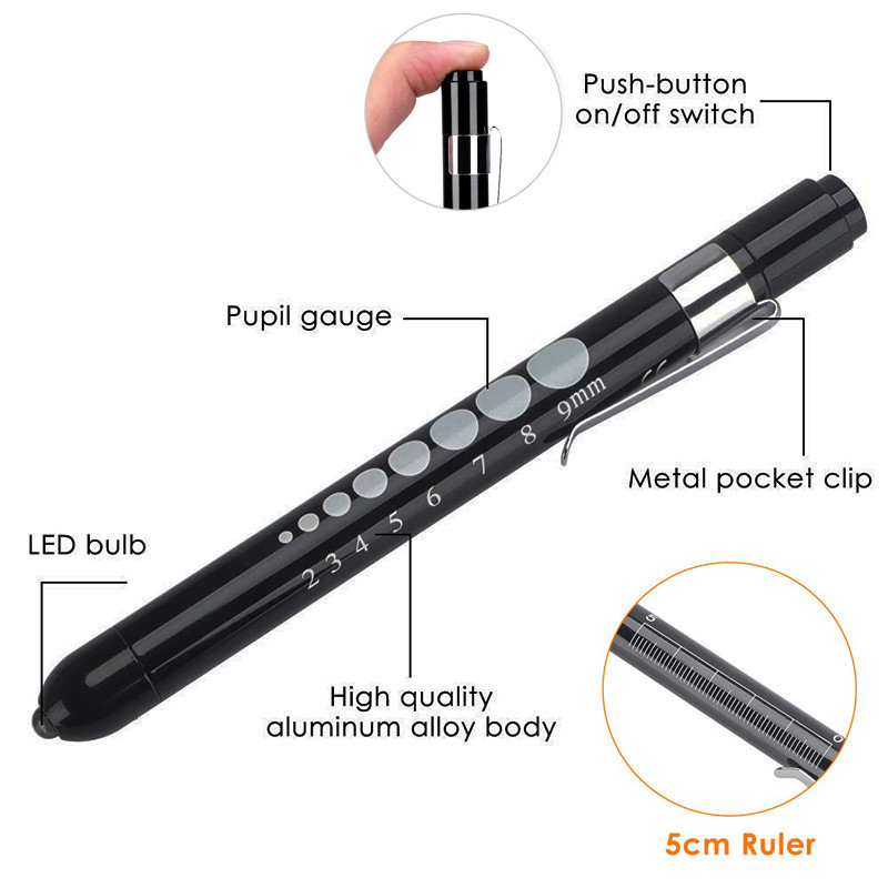 5Pcs Portable Mini LED Flashlight Work Light Medical First Aid Pen ...