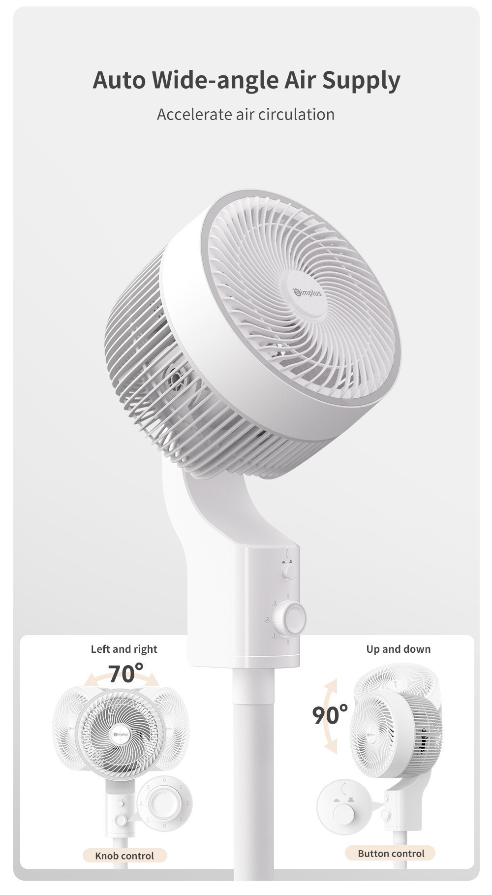 Simplus Air Circulation Fan | Household Vertical | Standing Fan ...