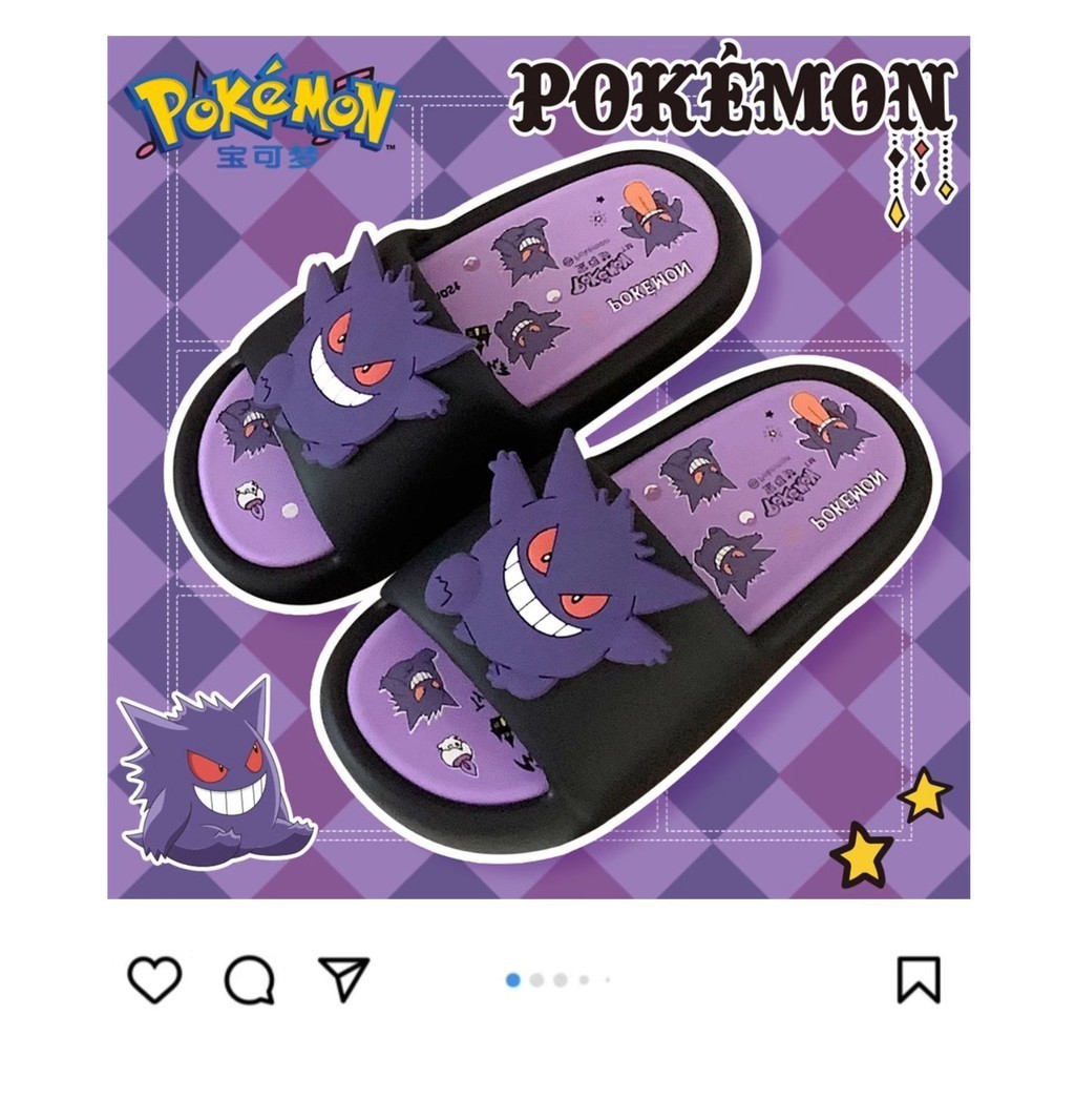 Xixitiao Pokémon Gengar Sandals Slippers Men Women Trendy Cool Outer ...