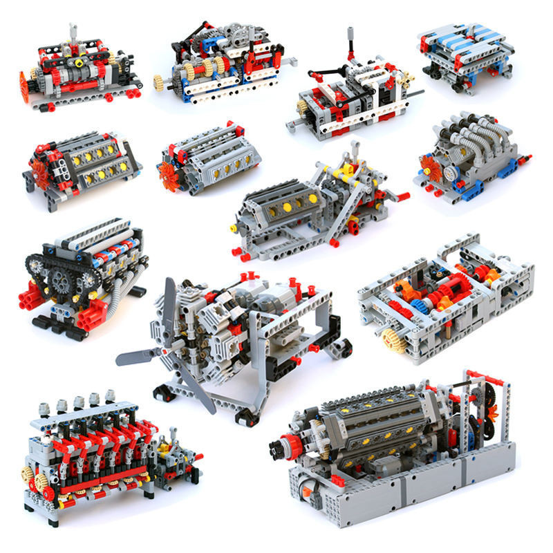 Lego Building Blocks Engine Gear Engine Electric Gear Mechanical Set ...