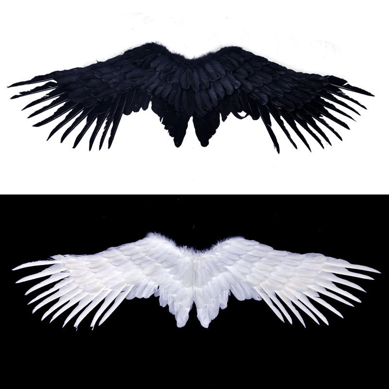Cosplay Wings Props Angel Wings White Feathers Swallow-shaped Wings For ...