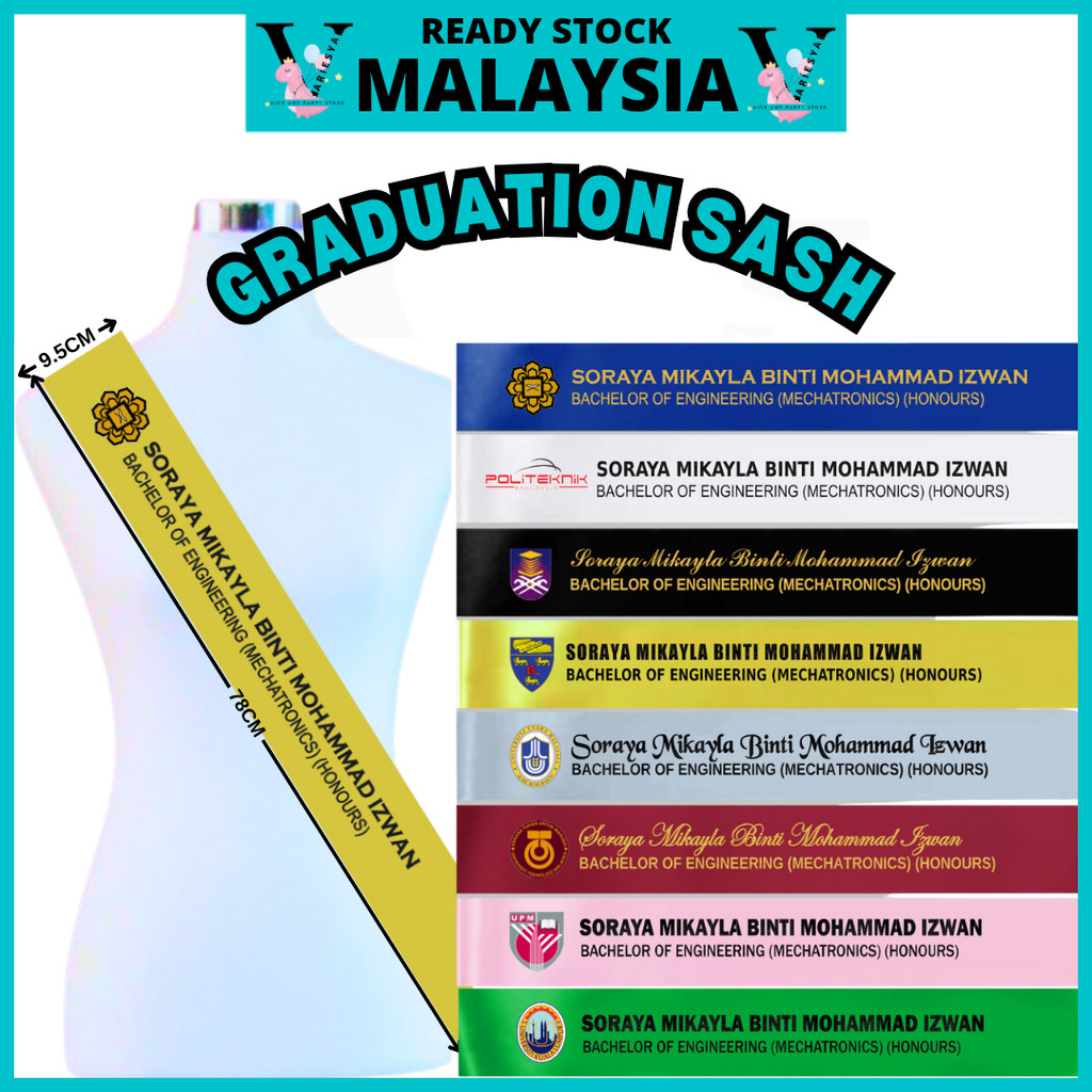 Custom Sash untuk graduation sash selempang graduasi Custom Selempang ...