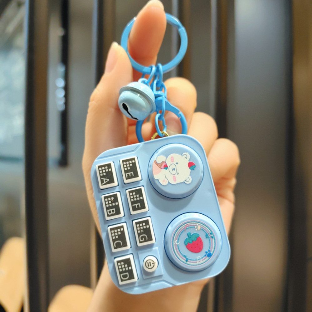 Creative Funny DJ Machine Music Luminous Keychain Sound Stress Relief ...