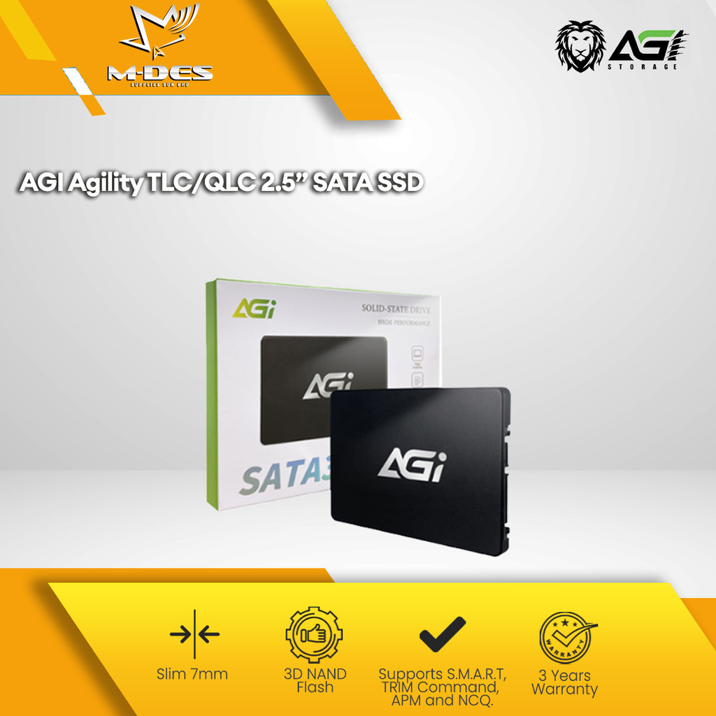 AGI SSD 240GB/ 250GB/ 512GB/ 1TB /2TB 2.5'' SATA III High Quality SSD ...