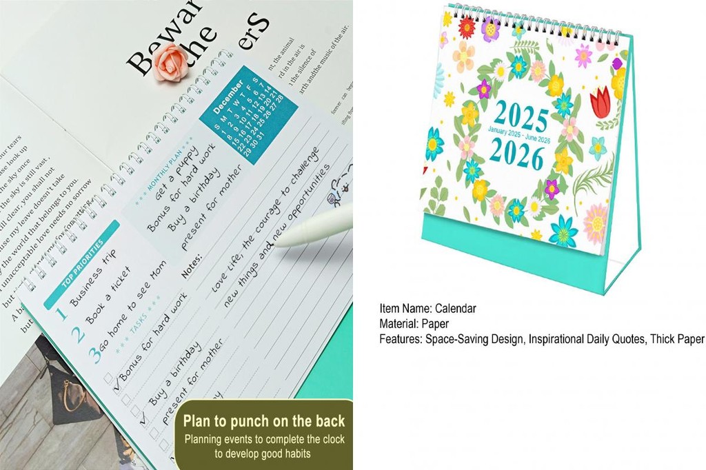 Inspirational Daily Planner Office Desk Organizer 2025 Inspirational ...