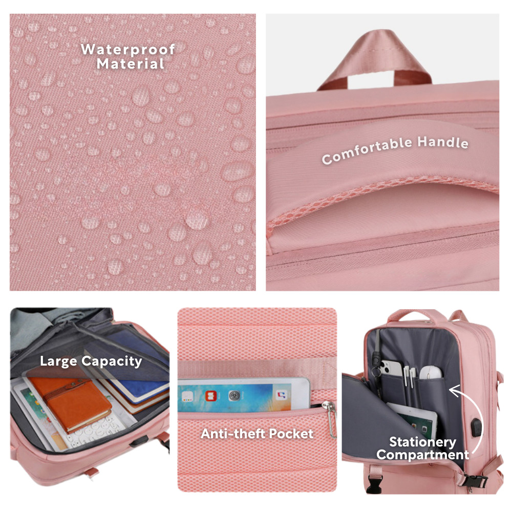 180° Wide Open Travel Backpack Bag Expandable Backpack Bag Business ...