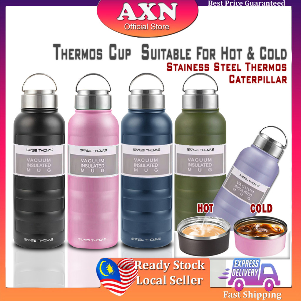 Axn 1000ml Stainless Steel Termos Insulated Vacuum Flask Caterpillar ...
