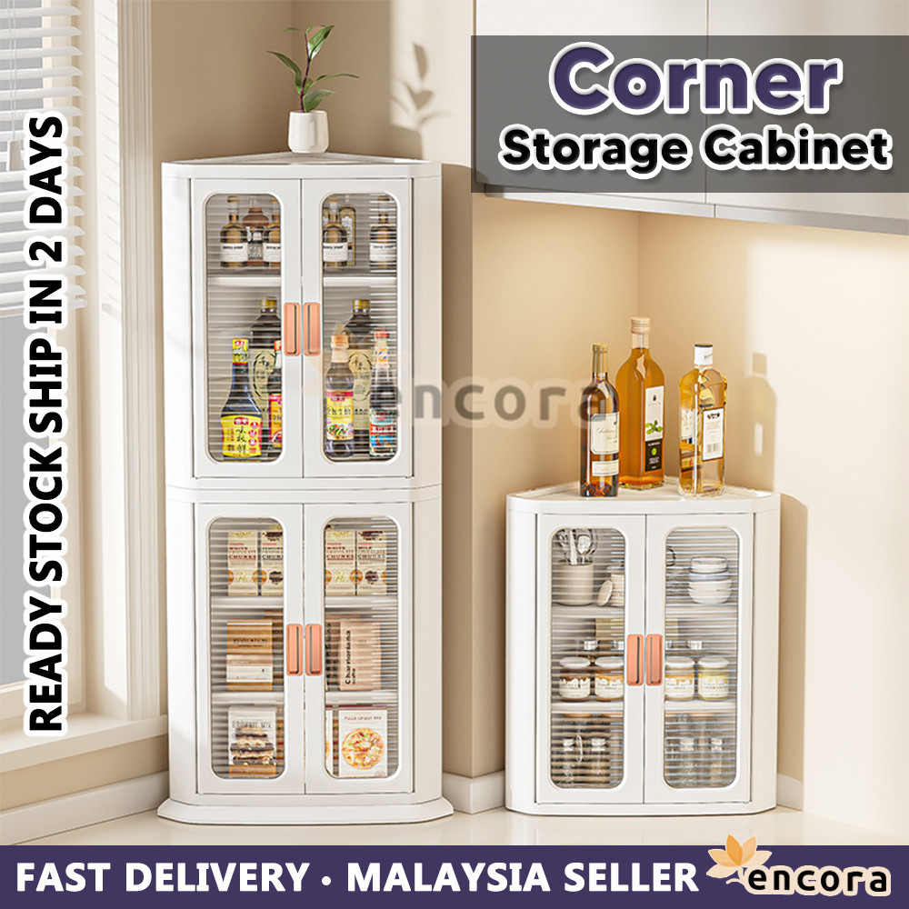 Encora Stackable Corner Storage Box Rak Sudut Storage Cabinet Foldable ...