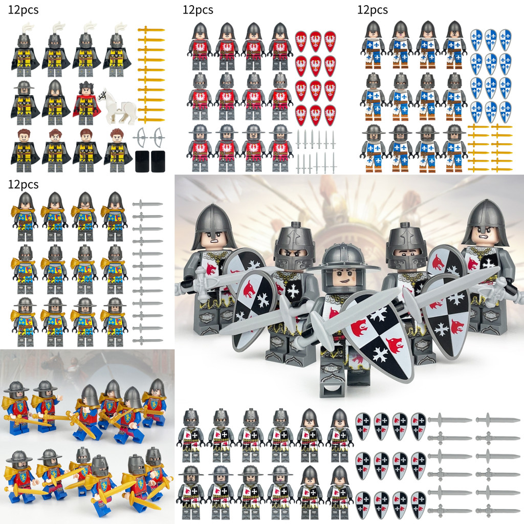 Engaging 99 Piece Medieval Knight Themed Building Blocks For Playtime ...