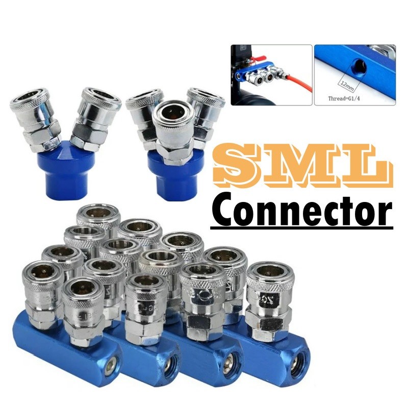 DFOdiy Pneumatic Fitting C Type Quick Coupling SML Connector Coupler ...