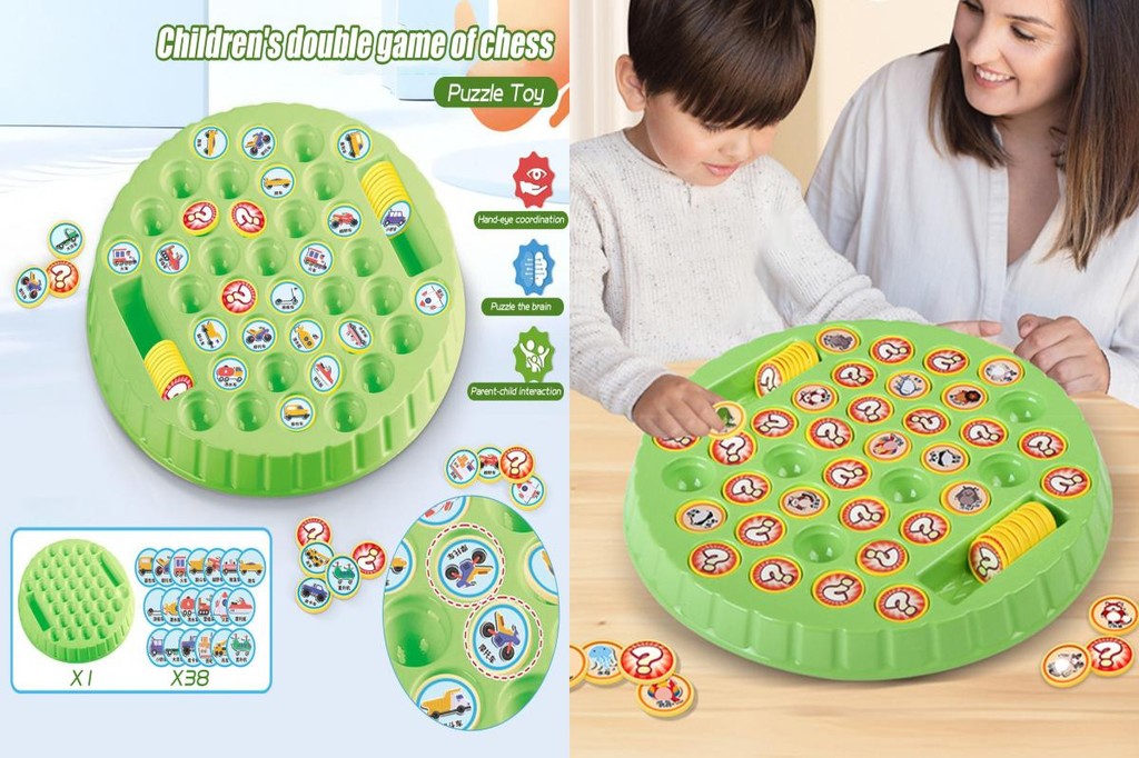 Flipping Board Game Educational Memory Challenge Toy Fun 2 Player ...