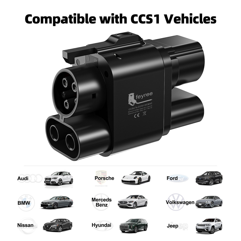 feyree CCS2 to CCS1 Adapter DC Fast EV Charging Adapter From CCS2 to ...