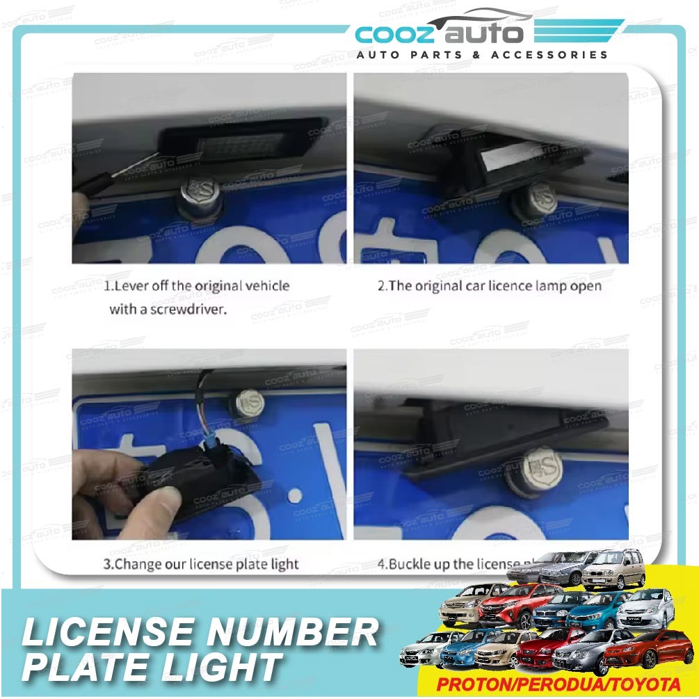 Number Plate Lamp Perodua Axia Bezza Viva Kelisa Proton Persona Saga ...